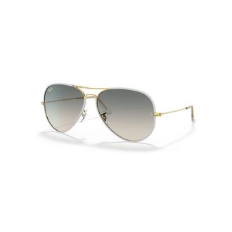Ray-Ban Aviator Full Color Legend Sonnenbrillen Gold Fassung Grau Glas 58-14