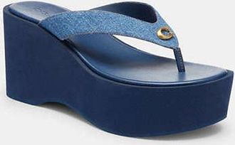 Coach Plateau-Flip-Flop mit skulpturiertem C