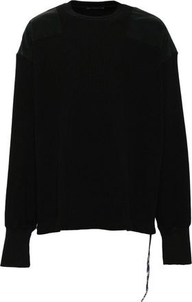 MASTERMIND WORLD Patchwork-Pullover - Schwarz