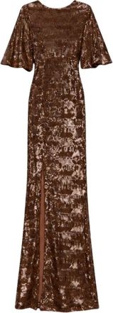 Aniye By Robe &agrave; paillettes - Femme - Robes - Brun - Taille: 40 FR