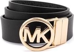 Michael Kors 1.25 inch Reversible Belt Rev Saffiano Ceinture, Noir/Or, L Femme