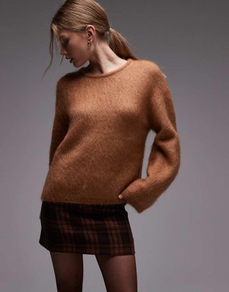 & Other Stories Pull en laine et mohair &agrave; &eacute;paules tombantes - Beige-Neutre