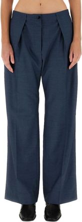 Acne Studios Femme, Pantalons, Bleu, Taille: 38 FR Button Closure Two Side P