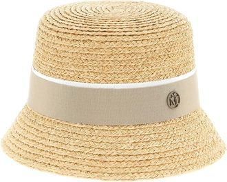 Maison Michel Femme, Accessoires, Beige, Taille: M Mini Chapeau Cloche Kendall en Paille