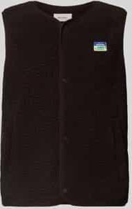 American Vintage Weste aus Teddyfell mit Label-Detail Modell HOKTOWN