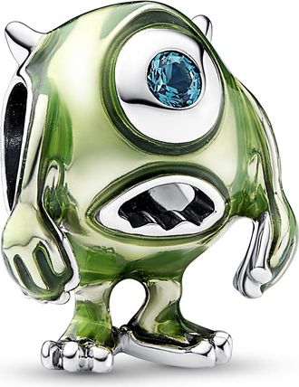 Pandora Moments Disney Pixar Mike Glotzkowski Charm aus Sterling Silber mit Kristallen, Kompatibel Moments Armbändern, 792754C01