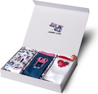 Jimmy Lion Coffret Cadeau Chaussettes Athletic Jeremyville. Pack de 3 paires style sportif, mi-mollet, taille 36-40