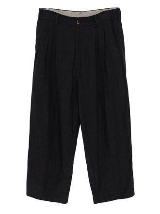 Ziggy Chen pantalon en lin - Bleu