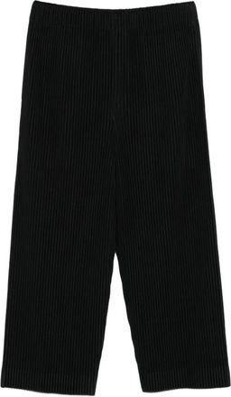 Issey Miyake Homme, Pantalons, Noir, Taille: M Pantalon Noir Plissé à Taille Élastique