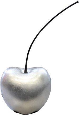 Casablanca 36764 Dekofigur - Skulptur - Kirsche Celebration- Keramik - Farbe: Silber Höhe 42 cm