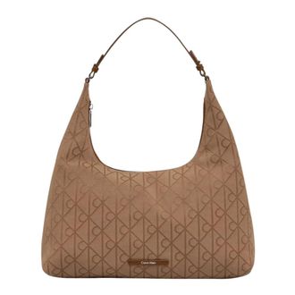 Calvin Klein Emblem Jacquard Umh&auml;ngetasche - - Bags - Damen - Braun - ONE SIZE