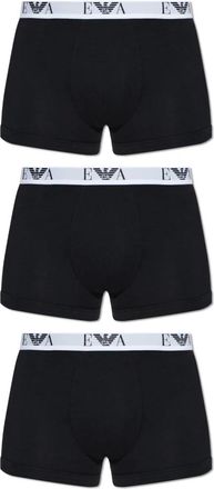 Emporio Armani Homme, Sous-v&ecirc;tements, Noir, Taille: 2XL Lot de trois boxers stretch en jersey