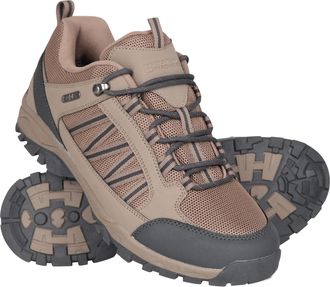 Mountain Warehouse Herren Wanderschuhe Path, Wasserfest (Dunkelbeige)