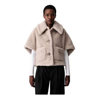 Max Mara Faux Fur & Shearling Vestes - Femme - Vestes - Beige - Taille: 38/40 FR