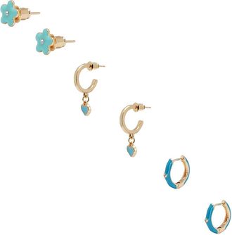 8 by YOOX ENAMELLED EARRINGS SET