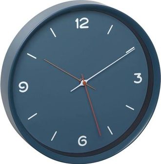 TFA Dostmann Analoge Wanduhr, 60.3056.06, ger&auml;uscharmes Sweep-Uhrwerk, Quarzuhr, Glasabdeckung, Petrol-blau, L315 x B50 x H340 mm