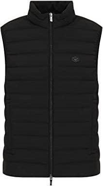 Emporio Armani Gilet noir avec patch dans la partie avant avec logo. Deux poches dans la partie avant avec fermeture bouton à pression. Fermeture gilet avec zip dans
