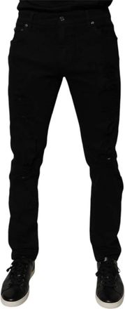 Dolce & Gabbana Homme, Jeans, Noir, Taille: L Jean Denim Noir Skinny Déchiré