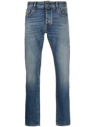 Moorer Jeans mit Stone-Wash-Effekt - Blau
