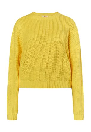 Mymo Strickpullover Damen gelb