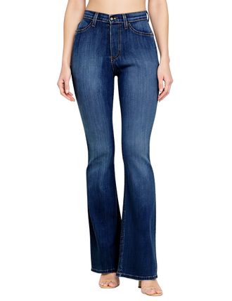 Fengbay Flared Jeans Damen, High Waist Stretch Bootcut Damenjeans Trendy Schlaghose Hosen Jeans mit 4 Taschen