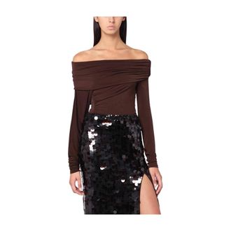 Andamane Stylisches Top mit 95%Pl 5%Ea - - Blouses & Shirts - Damen - Braun - L