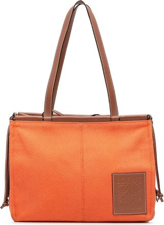 Loewe Shopper - Small Canvas Cushion Tote - Gr. unisize - in Orange - f&uuml;r Damen
