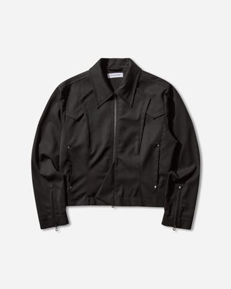 Kiko Kostadinov Men s Kraner Cropped Blouson Crow Black