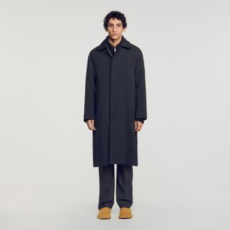 Sandro Manteau oversize et long