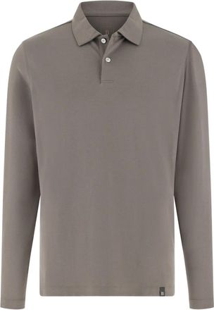Boggi Milano appliqu&eacute;d piqu&eacute; polo shirt - Grau