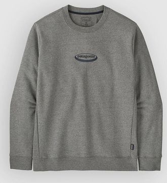 Patagonia 95 Oval Logo Uprisal Crew Sweater gravel heather