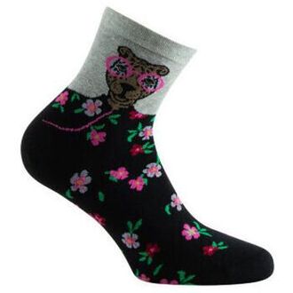 Kindy Socquettes jersey t&ecirc;te de panth&egrave;re coton majoritaire