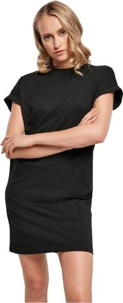 Urban Classics Ladies Organic Cotton Cut On Sleeve Tee Dress Black XXL