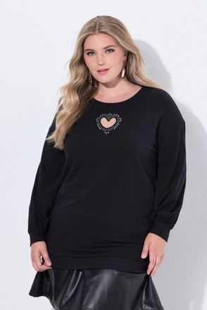 Miamoda Sweatshirt Sweatshirt Herz-CutOut Ballon-Langarm