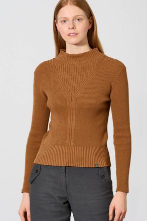 Hempage Hempage Damen vegan Pullover Feminine Hanf Baumwolle Mandelbraun