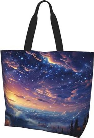 Generic Fourr&eacute; Sous Les &Eacute;toiles Sac A Main Femme R&eacute;utilisable Tote Bag Imperm&eacute;able Sac Cabas Pour Voyage Universit&eacute; Gym