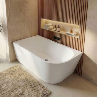 Badplaats Badplaats Eck Badewanne Isia 170 x 78 x 60 cm Wei&szlig; Hochglanz - H