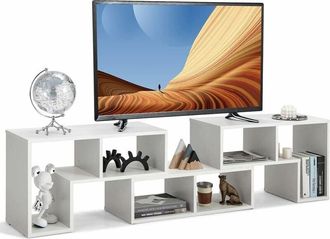 Costway Costway - Meuble tv Moderne Combination Libre 3 Pi&egrave;ces, &Eacute;tag&egrave;re Multi-Fonctionnelle, pour T&eacute;l&eacute;vision Jusqu&agrave; 49 Pouces, pour Salon Chambre et Bureau
