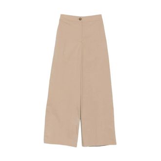 Emporio Armani Femme, Pantalons, Beige, Taille: 38 FR Wide Pantalons