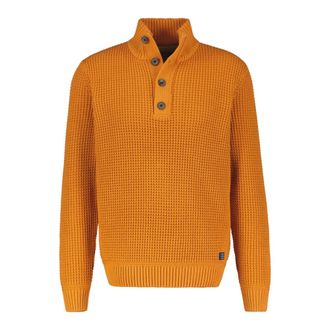 Lerros Feinstrickpullover mit hohem Kragen - - Knitwear - Herren - Orange - XL