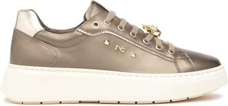 Nero Giardini I514170D Sneakers Femme en Cuir Et Mati&egrave;re Technique - Bronze 39 EU