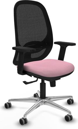 Piqueras y Crespo B&uuml;rostuhl in Rosa mit 2D-Armlehnen, h&ouml;henverstellbare Lendenwirbelst&uuml;tze. Ausgestattet mit 3 Positionen und Schneideschaum. Mit Rollen von 65 mm Parke