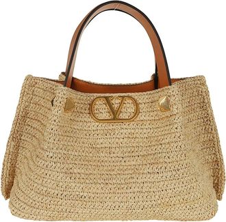 Valentino Garavani Femme, Sacs, Brun, Taille: ONE Size Small Tote Macro S
