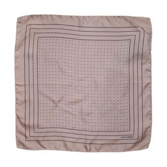 Dolce & Gabbana Einstecktuch mit Tupfenrand - - Accessories - Herren - Beige - ONE SIZE