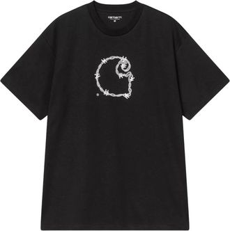 Carhartt Work in Progress Homme, Tops, Noir, Taille: M Barbwire C T-Shirt
