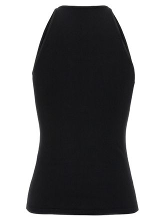 Max Mara Womens Black Viscose Sleeveles T-Shirt