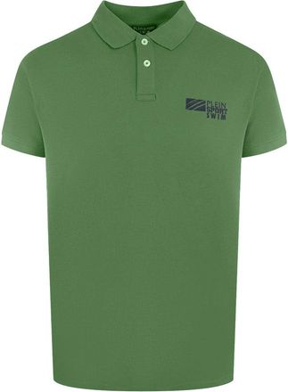 Plein Sport Klassisches Kurzarm-Kragen-Logo-Poloshirt in Gr&uuml;n