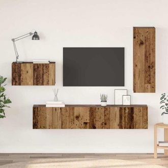 vidaXL Vidaxl - TV-Schrank-Set 4 pcs Altholz 30,5 x 30 x 90 cm Holzwerkstoff