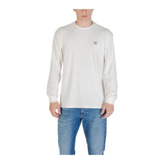 Calvin Klein Jeans Wei&szlig;er Rundhals-Strickpullover - - Knitwear - Herren - Wei&szlig; - L