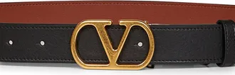 Valentino Garavani Reversible Leather Belt - Black